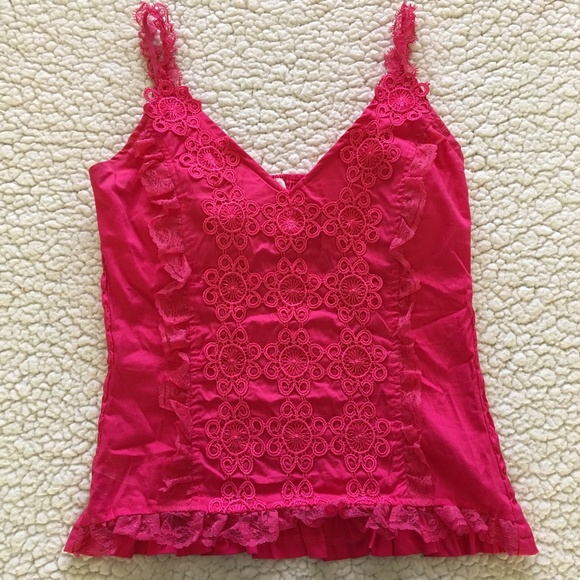 Lipstick Boutique | Tops | Hot Pink Camisole Summer Top Size M | Poshmark